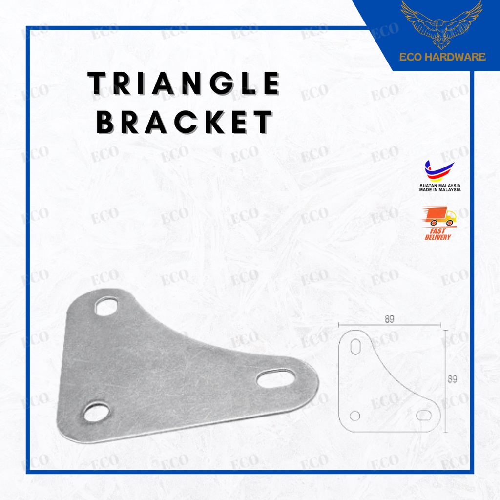Slotted Angle Plate Bar Triangle Bracket Corner Plate Siku Besi Rak ...
