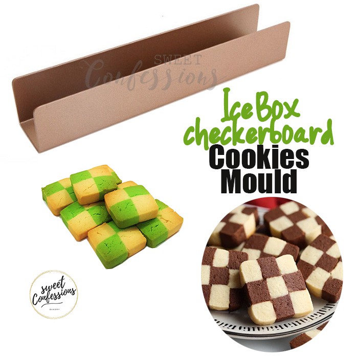 Icebox cookies mould checkerboard biscuit shaper tool square cookies ...