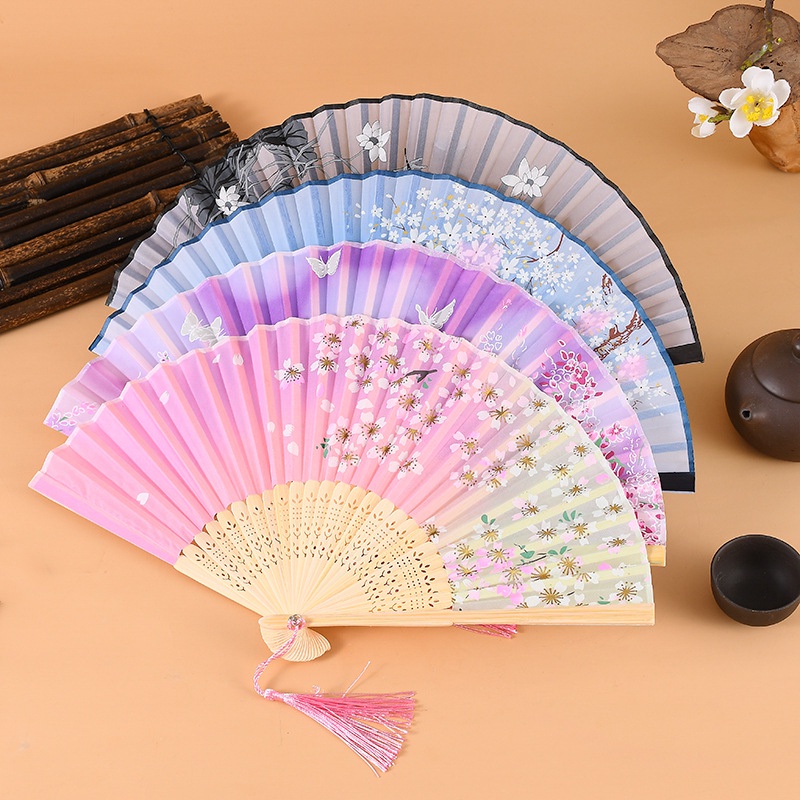 Chinese Style Bamboo Folding Fan Manufacturers Craft Gifts Hand Held ...