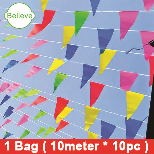 Colourful Hanging Triangular String Flag Birthday Party Event Flag ...