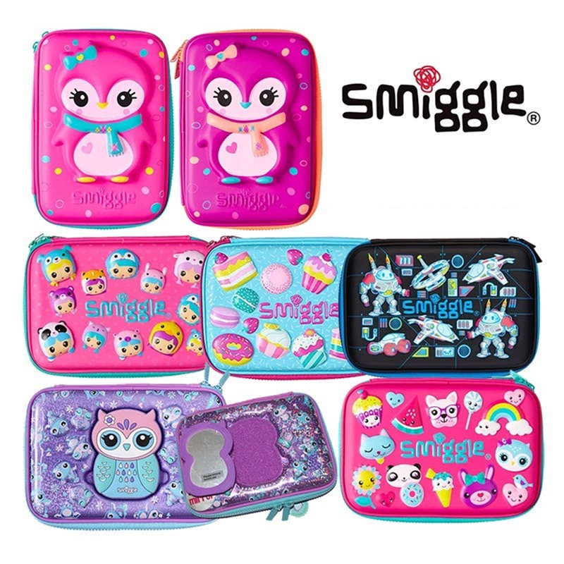 Smiggle Lively Hardtop Pencil Casepink winged unicorn Stationery ...