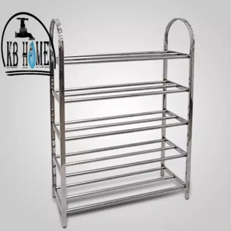 [KBHOME] 5Tier Stainless Steel Shoes Rack Flower Rack Indoor Outdoor ...