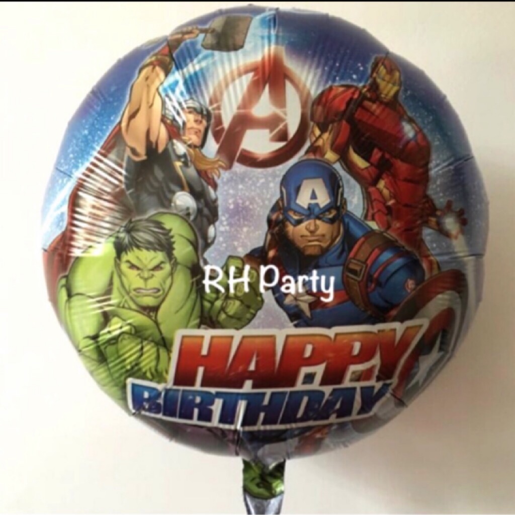 (SG seller) Happy Birthday Marvel Avengers Superhero Foil Balloon - US ...