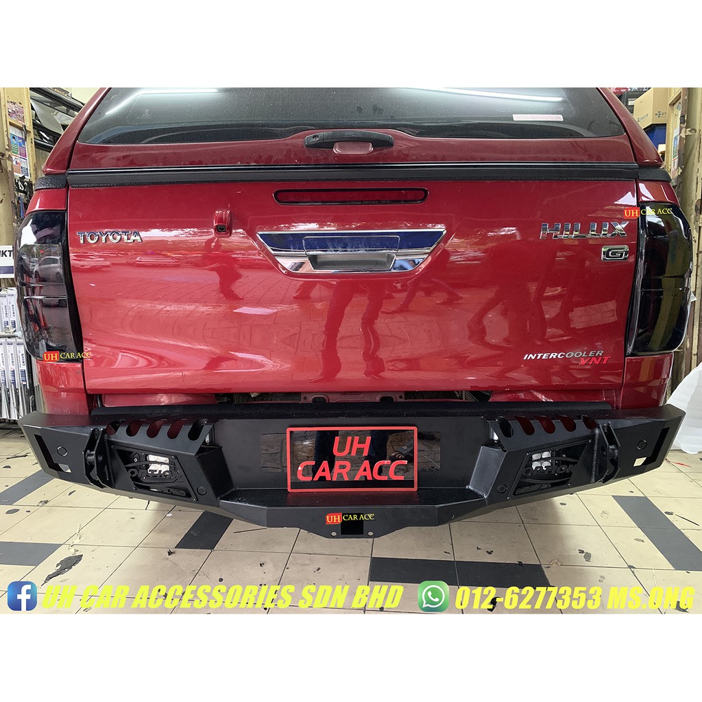 Toyota Hilux Vigo Revo Rocco Force 4WD Rear Bumper Bull Bar Metal Bar ...