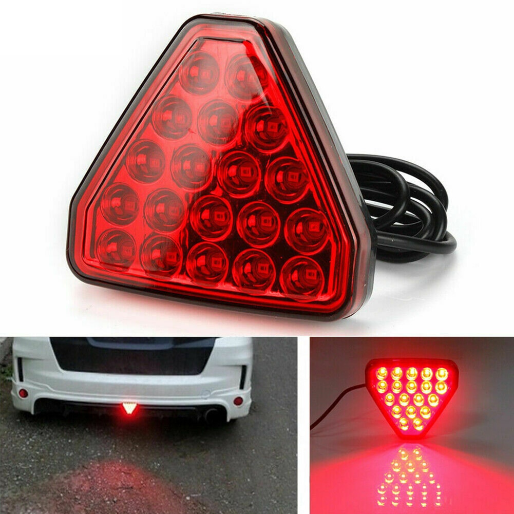 Car LED Lights Universal F1 Style Triangle Red LED 3rd Rear Bumper Tail ...