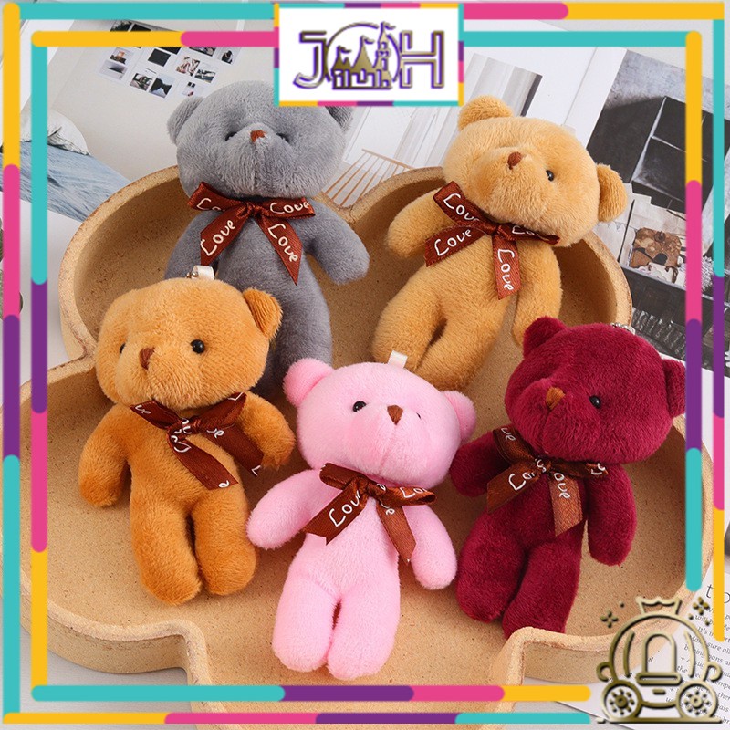 Mini Teddy Bear Plush Toy Cute Mini Bear Doll Birthday Keychain Wedding ...