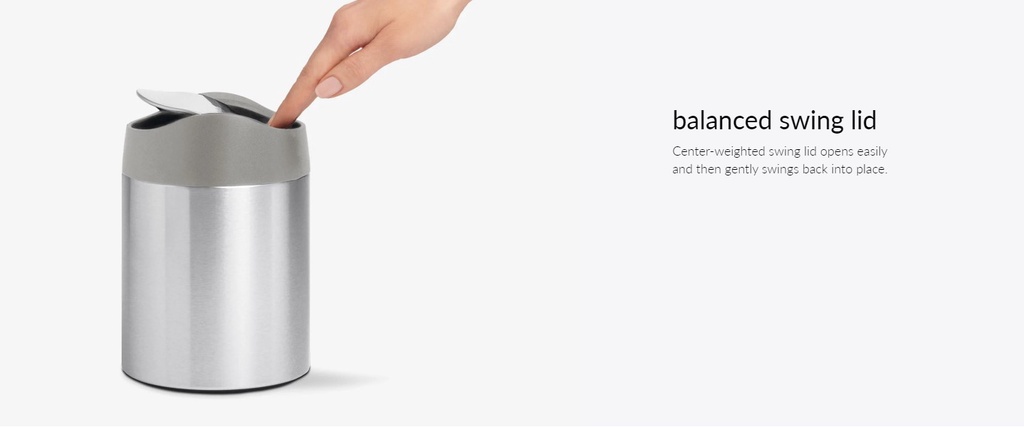 simplehuman 1.5L Mini Waste Bin | Shopee Singapore