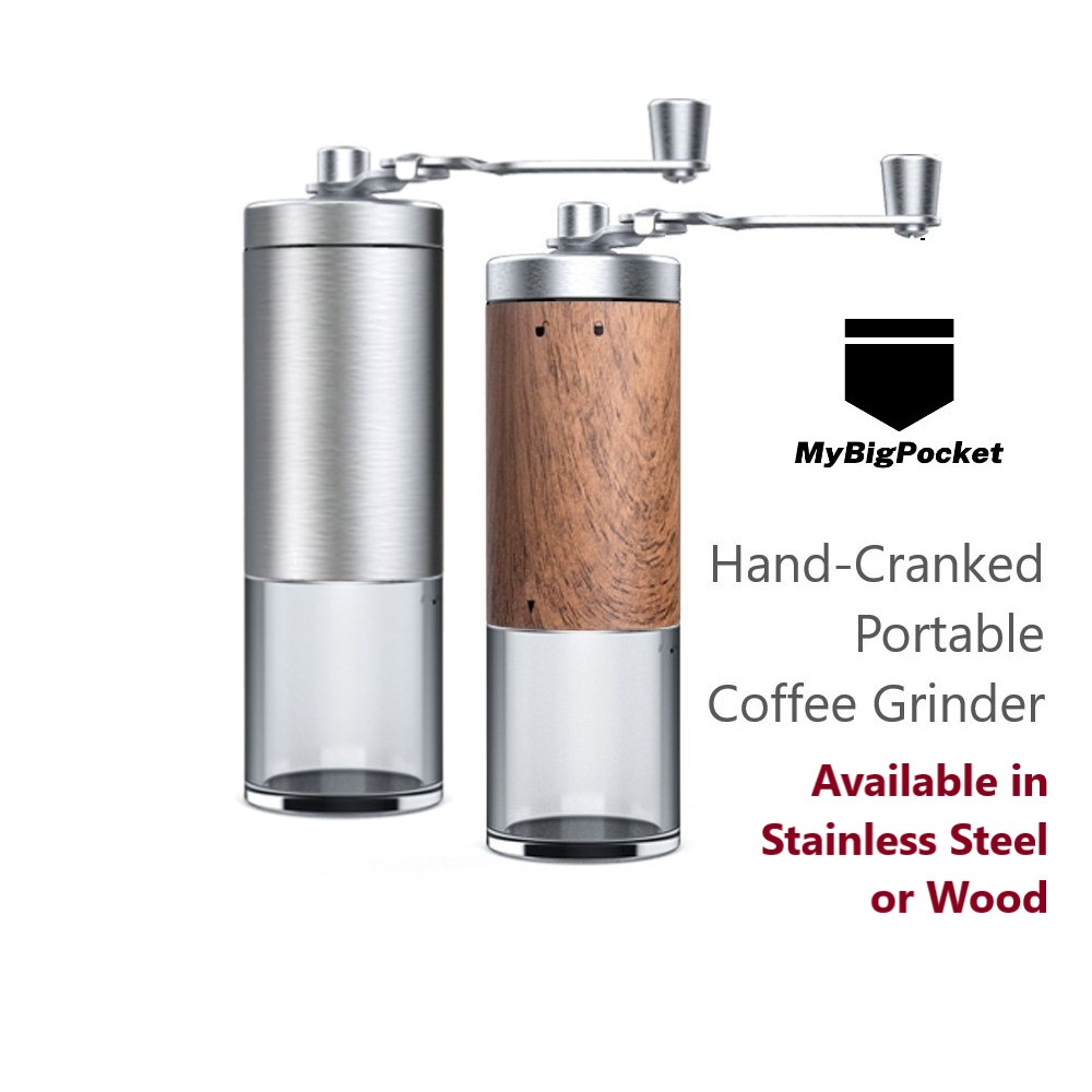 Adjustable Slim Mill Coffee Bean Grinder - Hand Cranked 291g Stainless ...
