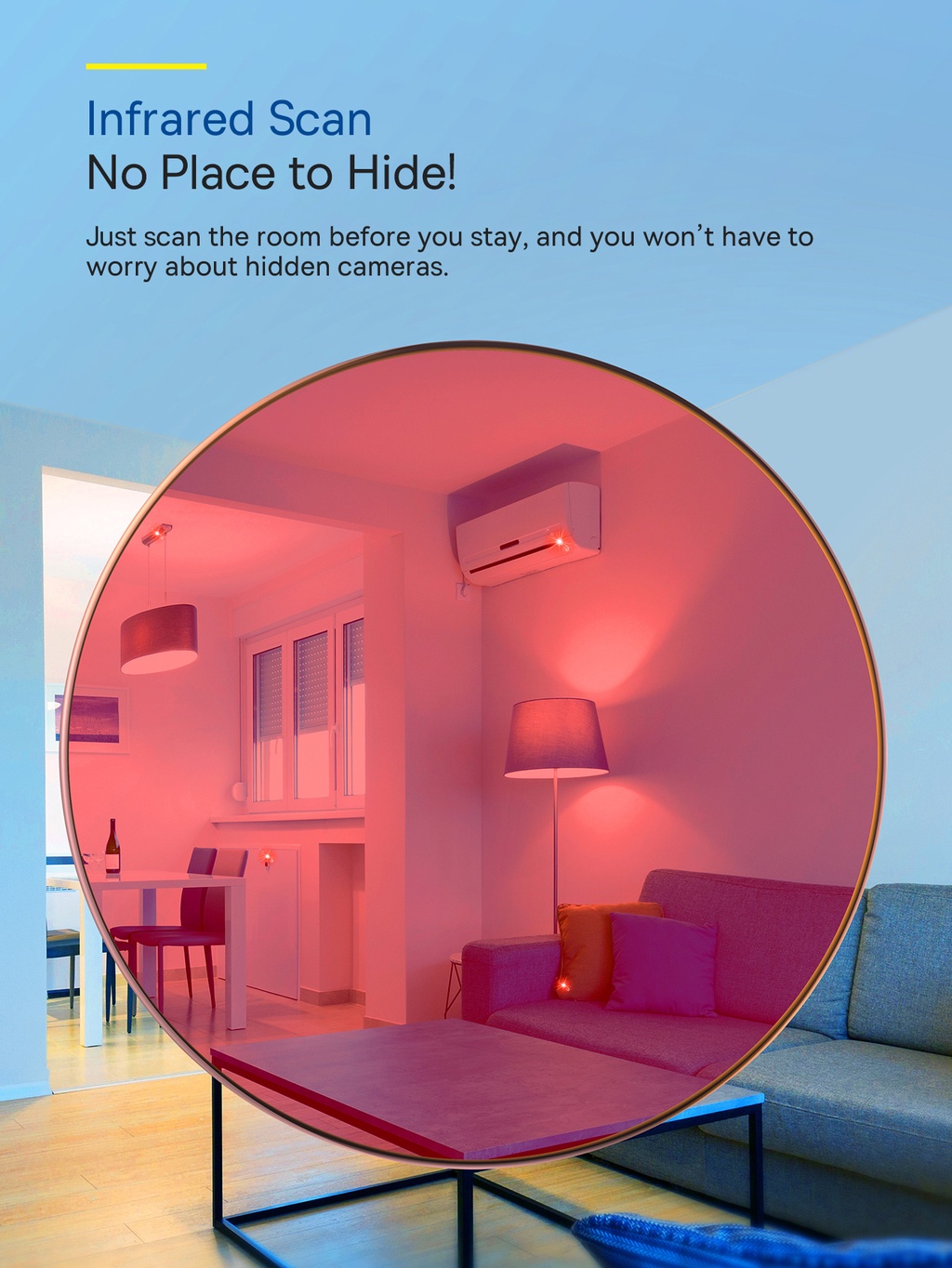 Baseus Portable Pinhole Hidden Lens Detector Anti-Peeping Security ...