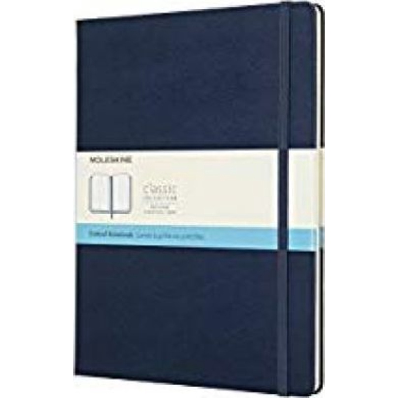 Moleskine Sapphire Blue Notebook Extra Large Dotted Hard by Moleskine ...
