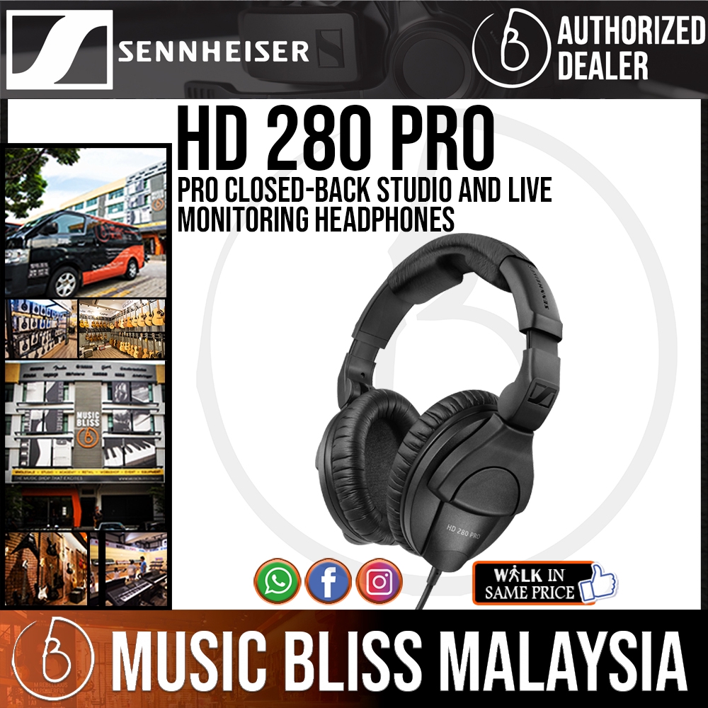 Sennheiser HD 280 Pro Closed-back Studio and Live Monitoring Headphones ...