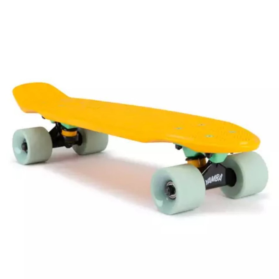 OXELO Yamba Cruiser Skateboard - Yellow Green - Skate Cruiser Board ...