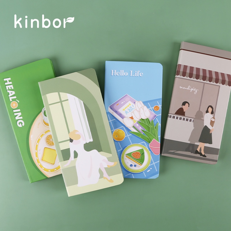 Kinbor Small Weekly Plan Agenda Notebook Kawaii Portable Hard Surface ...