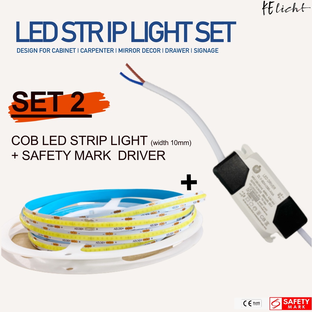 LED STRIP LIGHT SET LIGHT AND DRIVER | Shopee Singapore