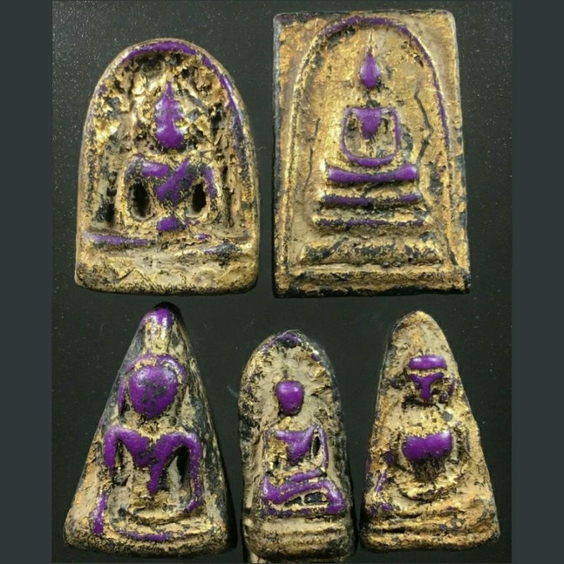BENJAPAKEE SET WAT PHRA KAEW LUCKY CHARM RICH SUCCESS PROTECT OLD THAI ...