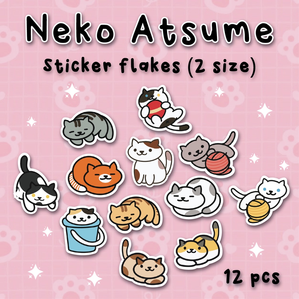 Sticker flakes Neko Atsume | Essential sticker for book/journal deco ...