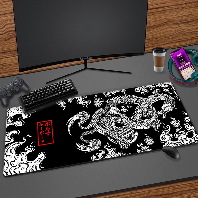 Large Game Mouse Pad Chinese Dragon Gaming Accessories HD Print Office ...