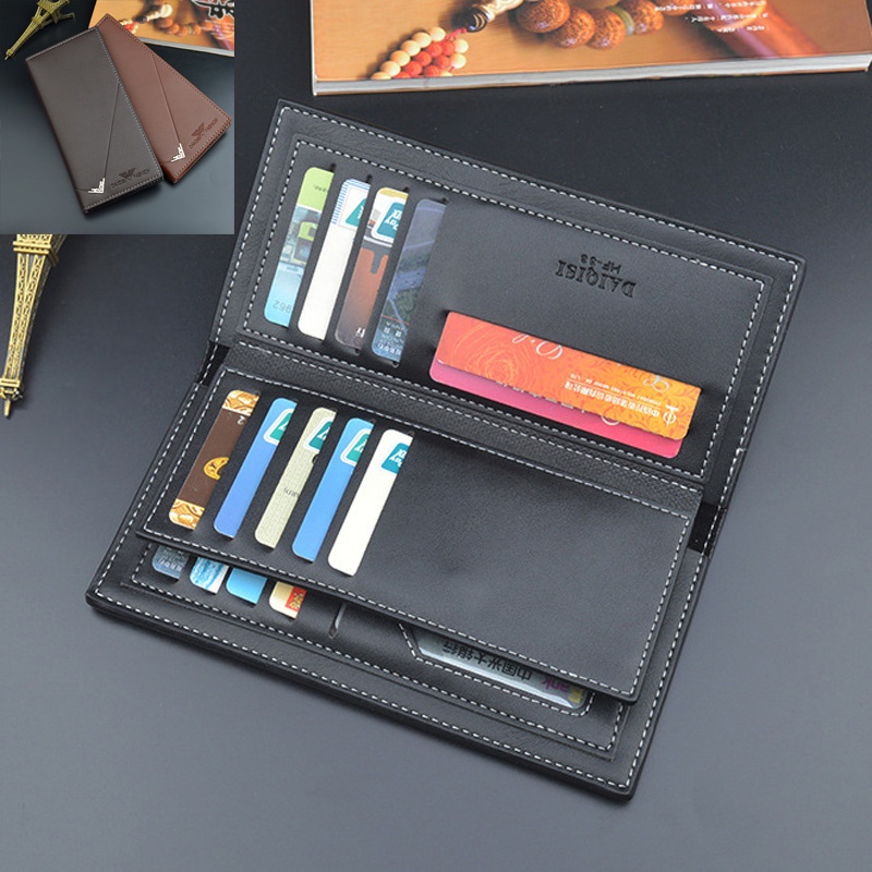 Mens Long Wallets,PU Leather Wallets,Credit Card Wallet Card Holder ...