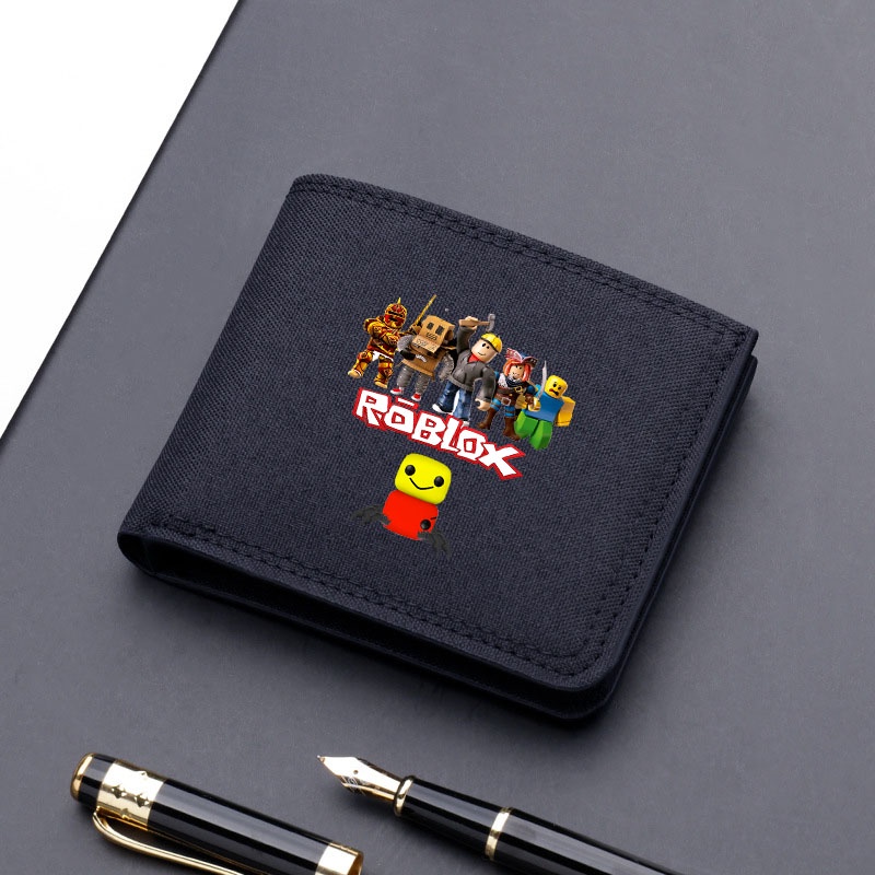 Roblox kids Wallet Roblox Printed Bifold Wallet Boy Canvas Coin Purse ...