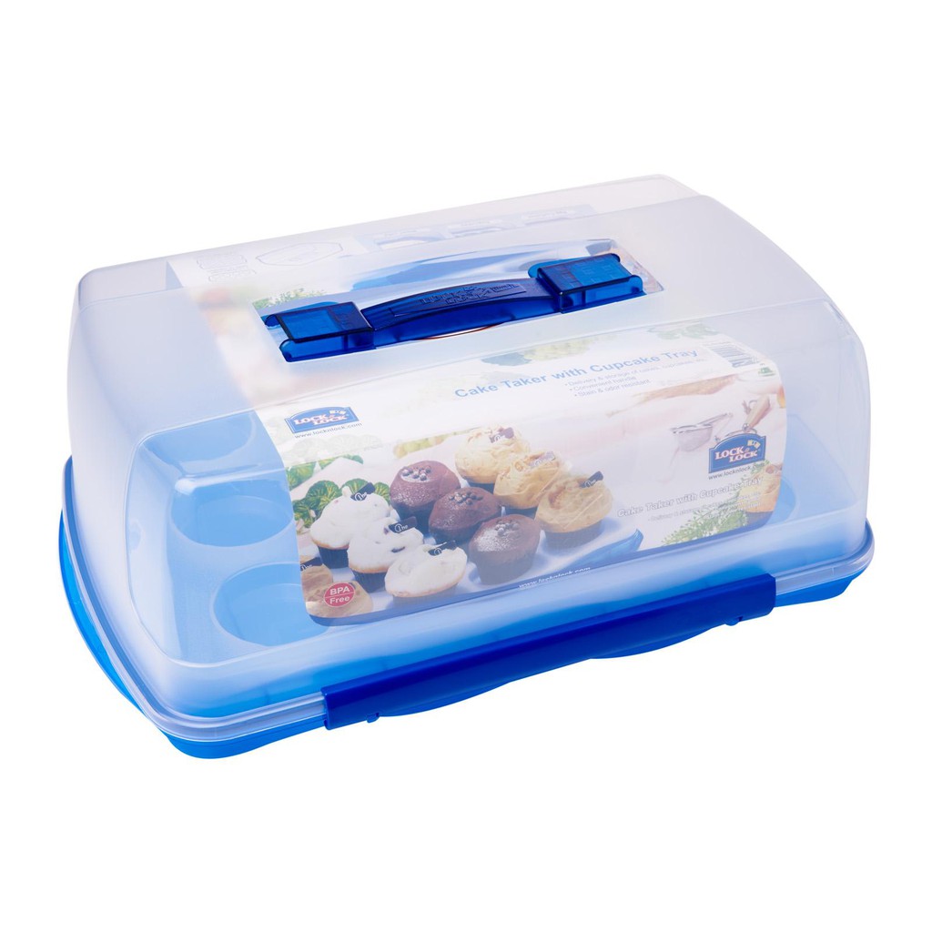 Lock & Lock 10 L Cake Storage Box with Cup Cake Tray (HLS104B ...