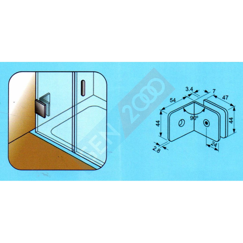 Glass Connector Clip Glass To Wall Connector Clamp Glass To Wall ...