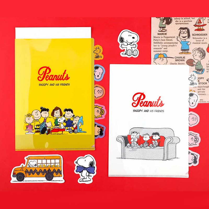 Peanuts Snoopy PP 5Pockets A4 Paper File Folder Document Holder ...