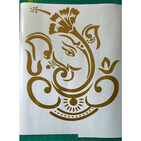 FLOWERY GANESHA STICKER FOR CAR.DECAL,STICKER FOR LORRY,STICKER FOR CAR ...