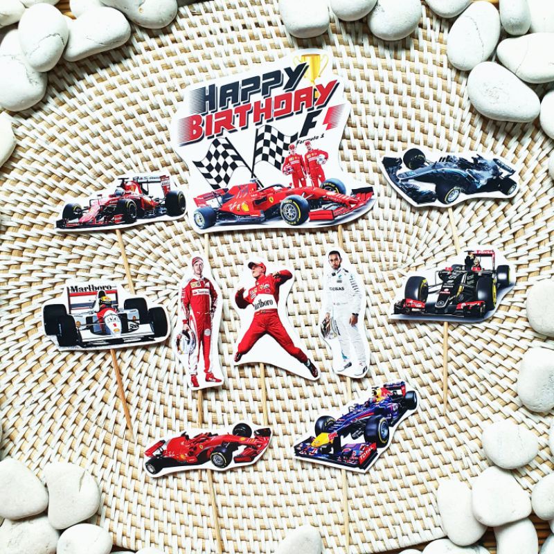 A set Of cake topper Birthday cake Decorations Formula one/Formula 1/F1 ...