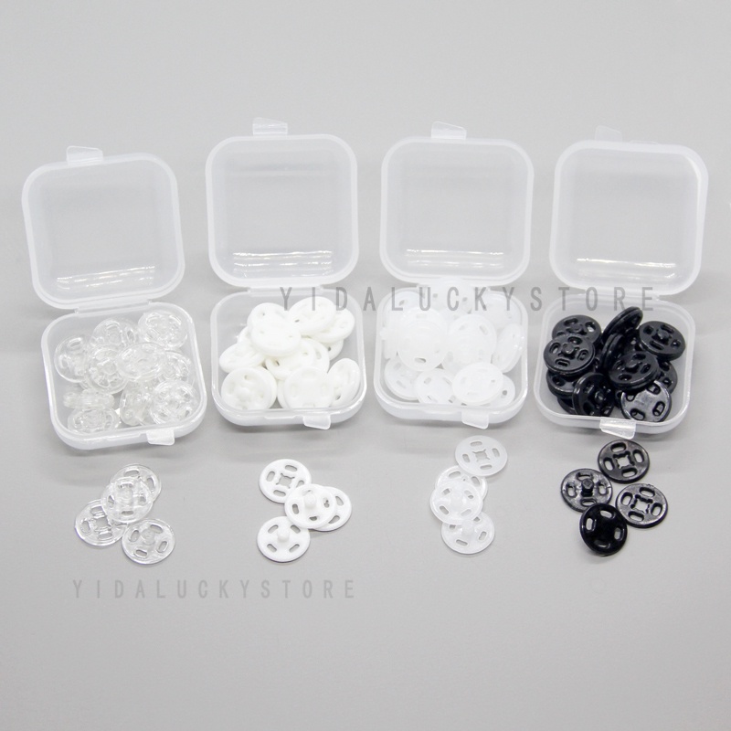 7/8/9/10/13/15/18/21mm Invisible Small Plastic Snap Buttons Fasteners ...