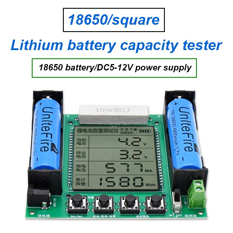 Lithium battery 18650 capacity tester module Digital battery MaH/mwH ...