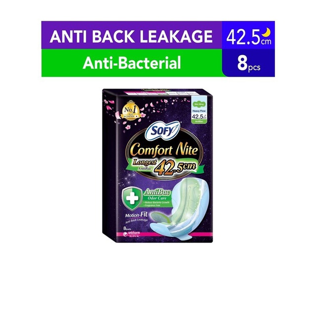 Sofy Comfort Nite, Body Fit, Anti Bac, 42cm, 8s | Shopee Singapore
