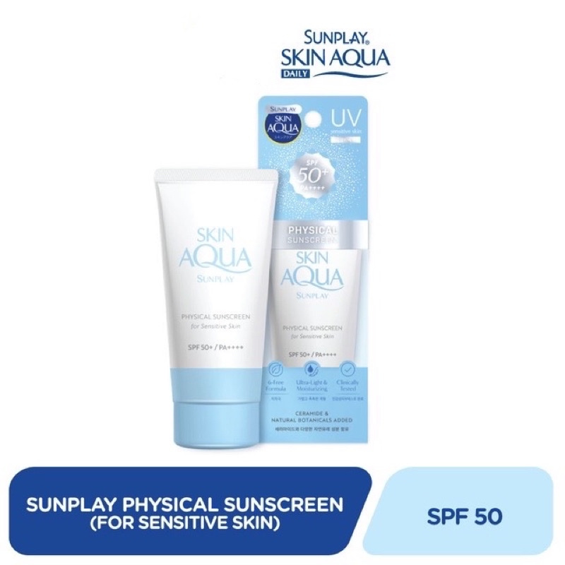 Sunplay Skin Aqua Physical Sunscreen SPF50+(50ml) | Shopee Singapore