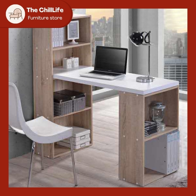 TCLS Study Table With Book Shelf Classic Computer Table Study Desk ...