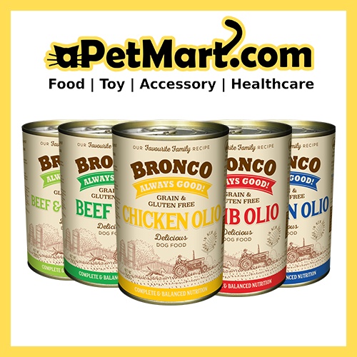Bronco Olio Grain & Gluten Free Wet Dog Food 390g | Shopee Singapore