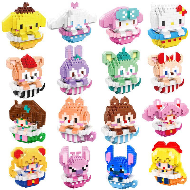 Lego Nano A Cute Cartoon Building Blocks There Are 8 Types | Shopee ...