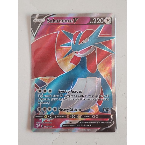 Pokemon salamence V full art darkness ablaze card | Shopee Singapore