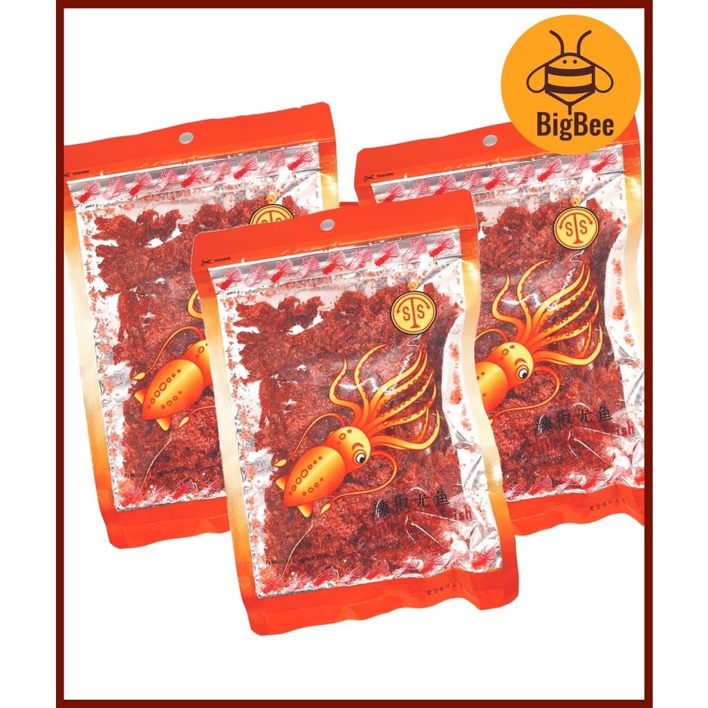 STS Cuttlefish -100g x 3pkts Red Cuttlefish / Squid Snack | Shopee ...