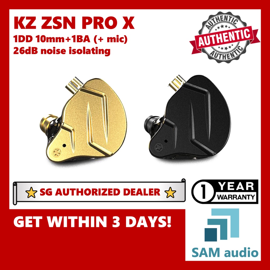 [🎶SG] KZ ZSN PRO X, IEM Earphones, 1BA 1DD With MIC | Shopee Singapore
