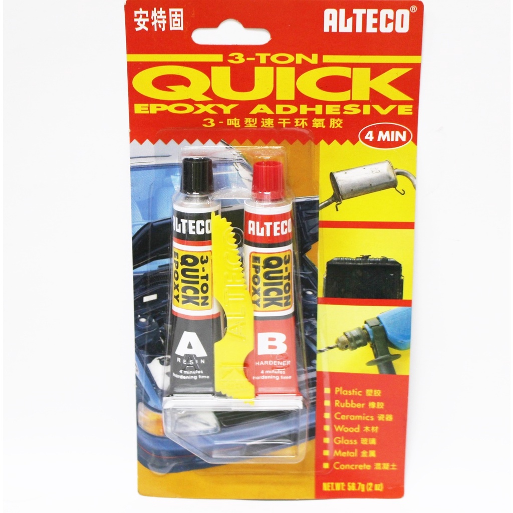 Alteco 3 Ton A+B Quick Epoxy Adhesive For Most Surfaces Materials Metal ...