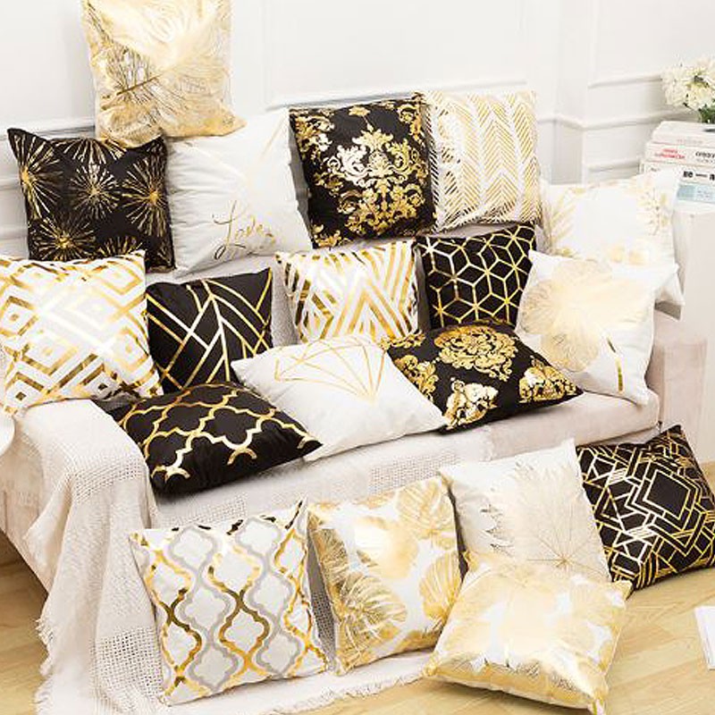 Elitrend Gold Series Pillow Case Cushion Cover Sofa Cushion Covers Hari ...