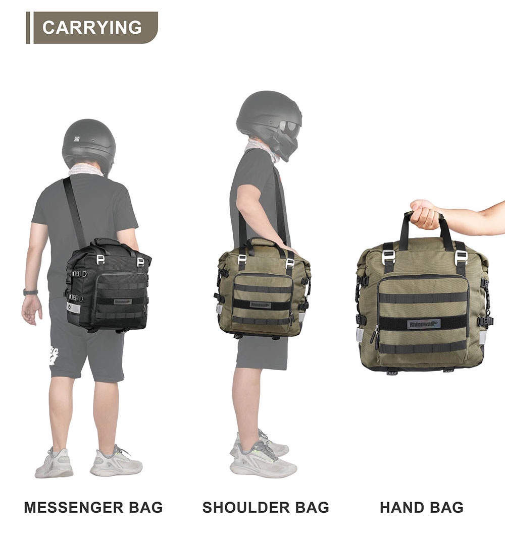 Rhinowalk Quick- Release Motorcycle saddle bag 20L Waterproof ...