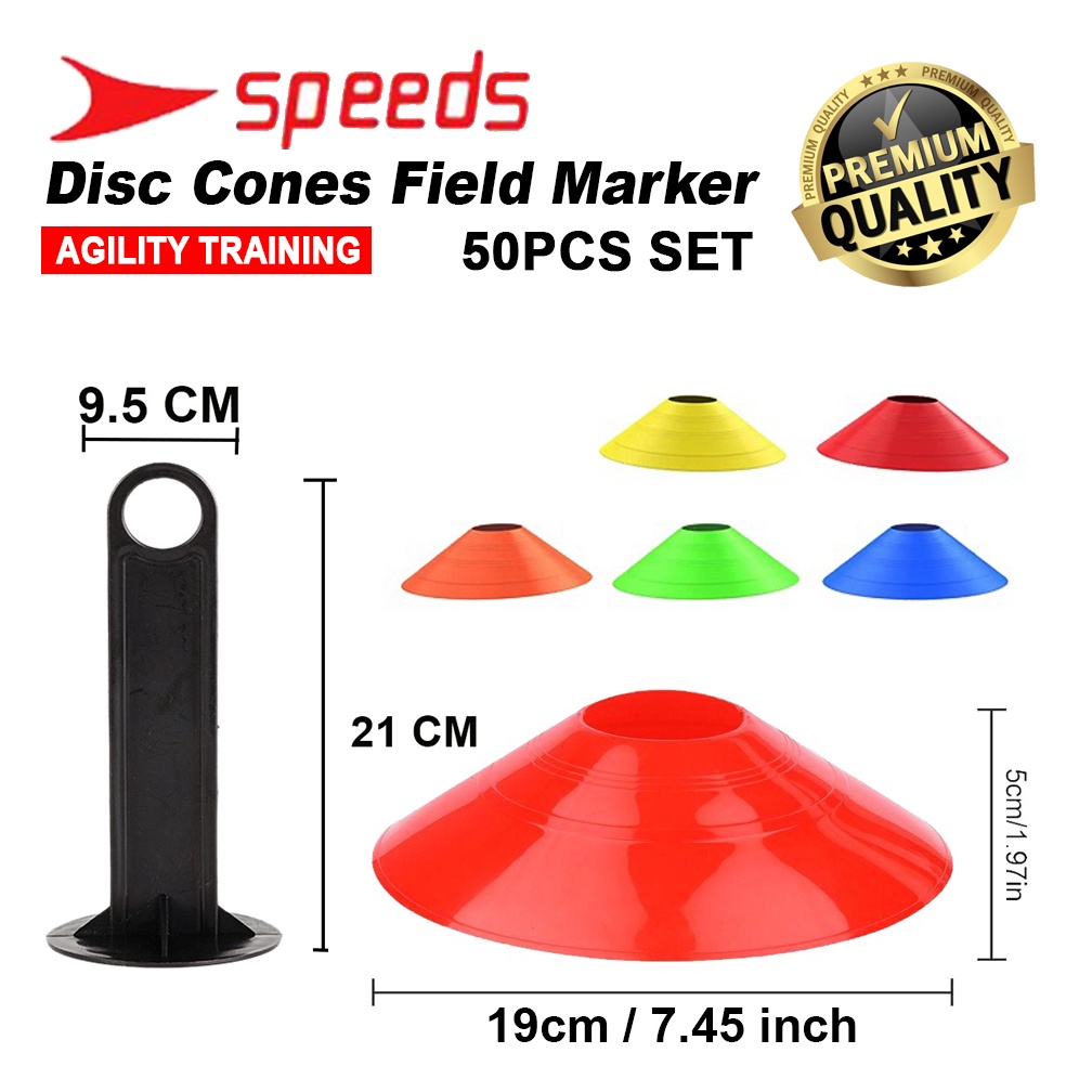 SPEEDS Training Disc Cone Field Marker Disk 50pcs Outdoor Indoor ...