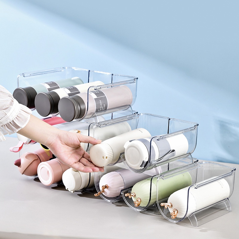 Water Cup Bottle Storage Rack Stackable Refrigerator Wine Display Rack ...