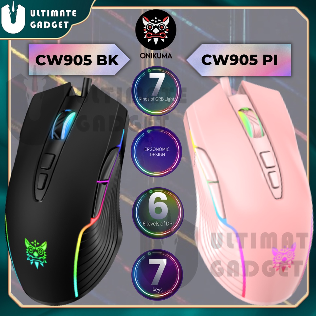 ONIKUMA | CW905/902 RGB Gaming Mouse Wired, USB Optical Computer Mice ...