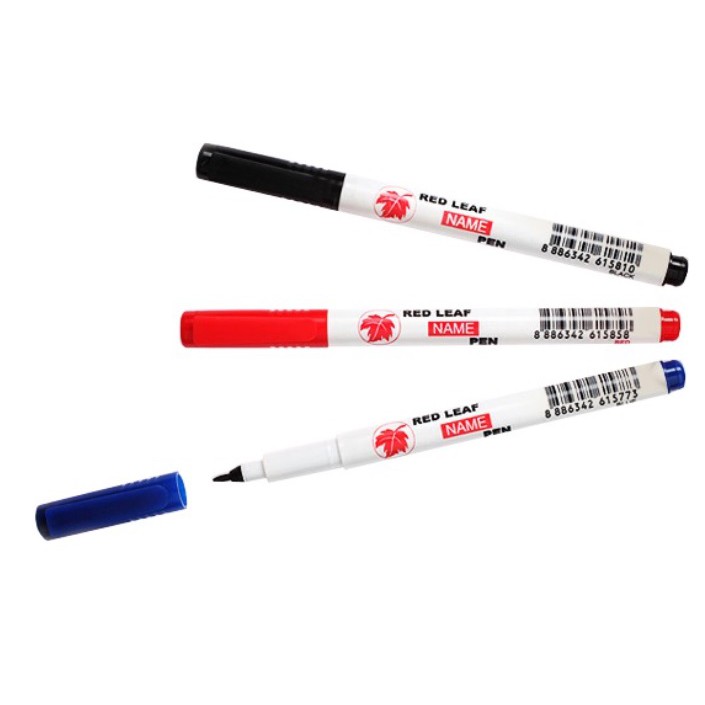 Red Leaf Permanent Marker Name Pen Fine Bullet Tip 10 pcs per box ...