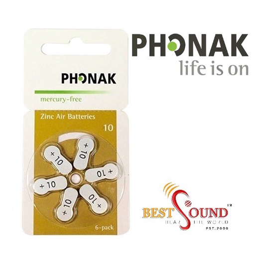 [ Local Seller ] Price for 1 pack=6 cells, Size10 Phonak hearing aid ...