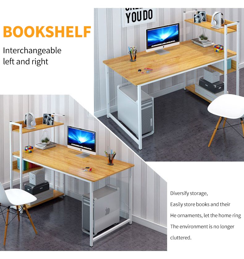 SG Ready Stock H Design Computer Study Table With Bookshelves | Shopee ...