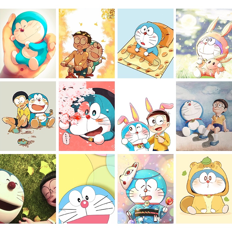 DROFE 【40x50cm】~Doraemon painting collection~ Paint by Numbers wall art ...