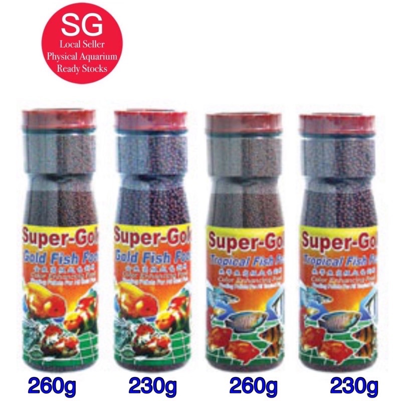 Super-Gold Tropical Fish Food熱帶魚高級起色飼料Color Enhancing Food Floating ...