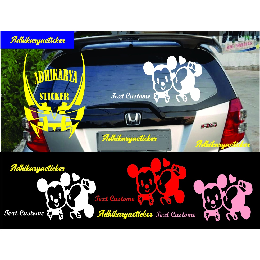 MIKI MOUSE KISS CAR GLASS STICKERS MIKI MOUSE CAR STICKERS COILED MIKI ...